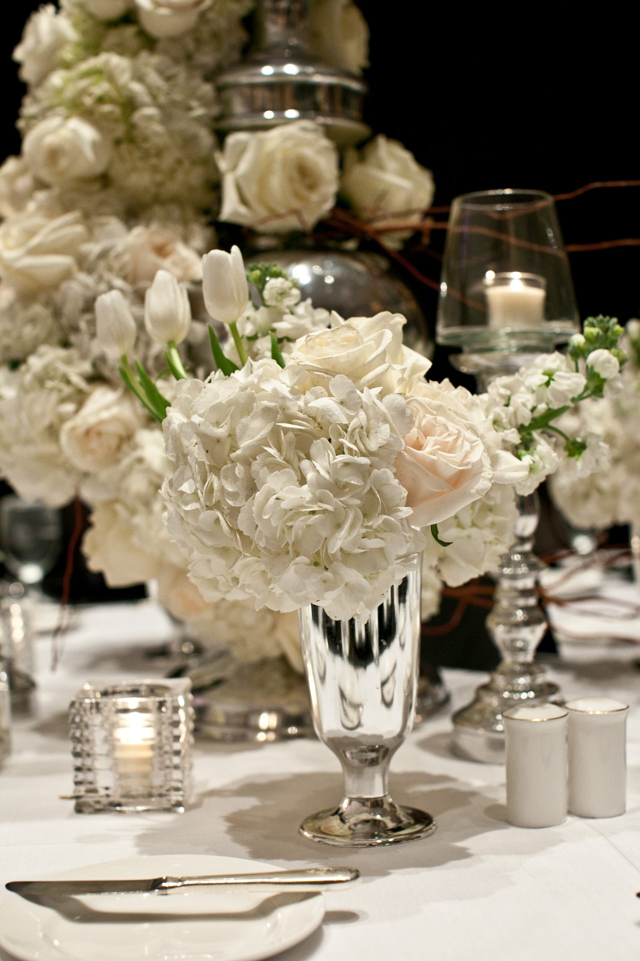 Silver Centerpiece Arrangement