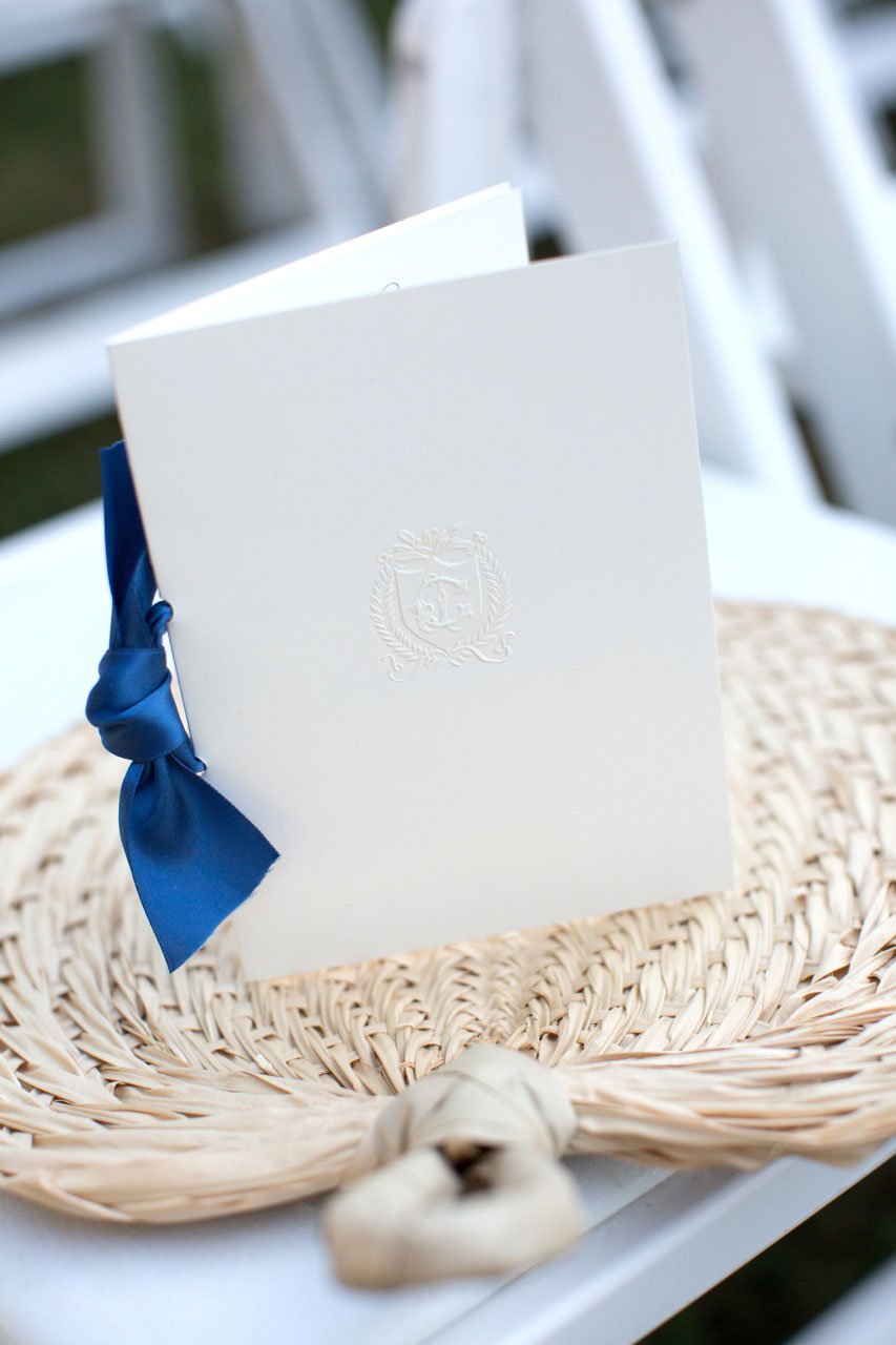 Simple White Program with Ribbon