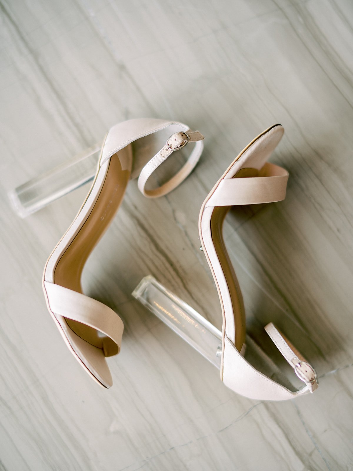 Modern Wedding Shoes with Clear Heel