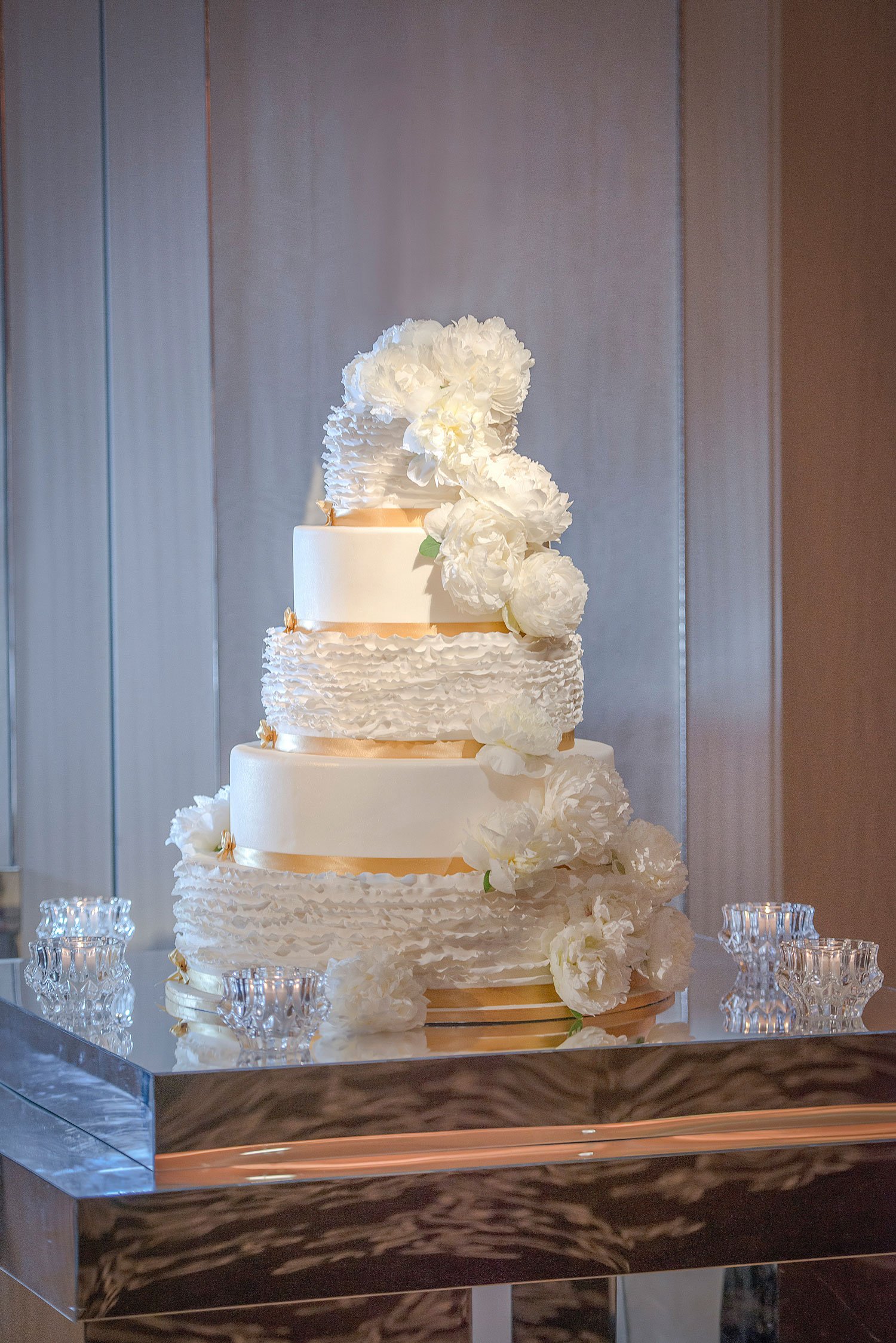 Five-Layer Cake with Ruffled Tiers