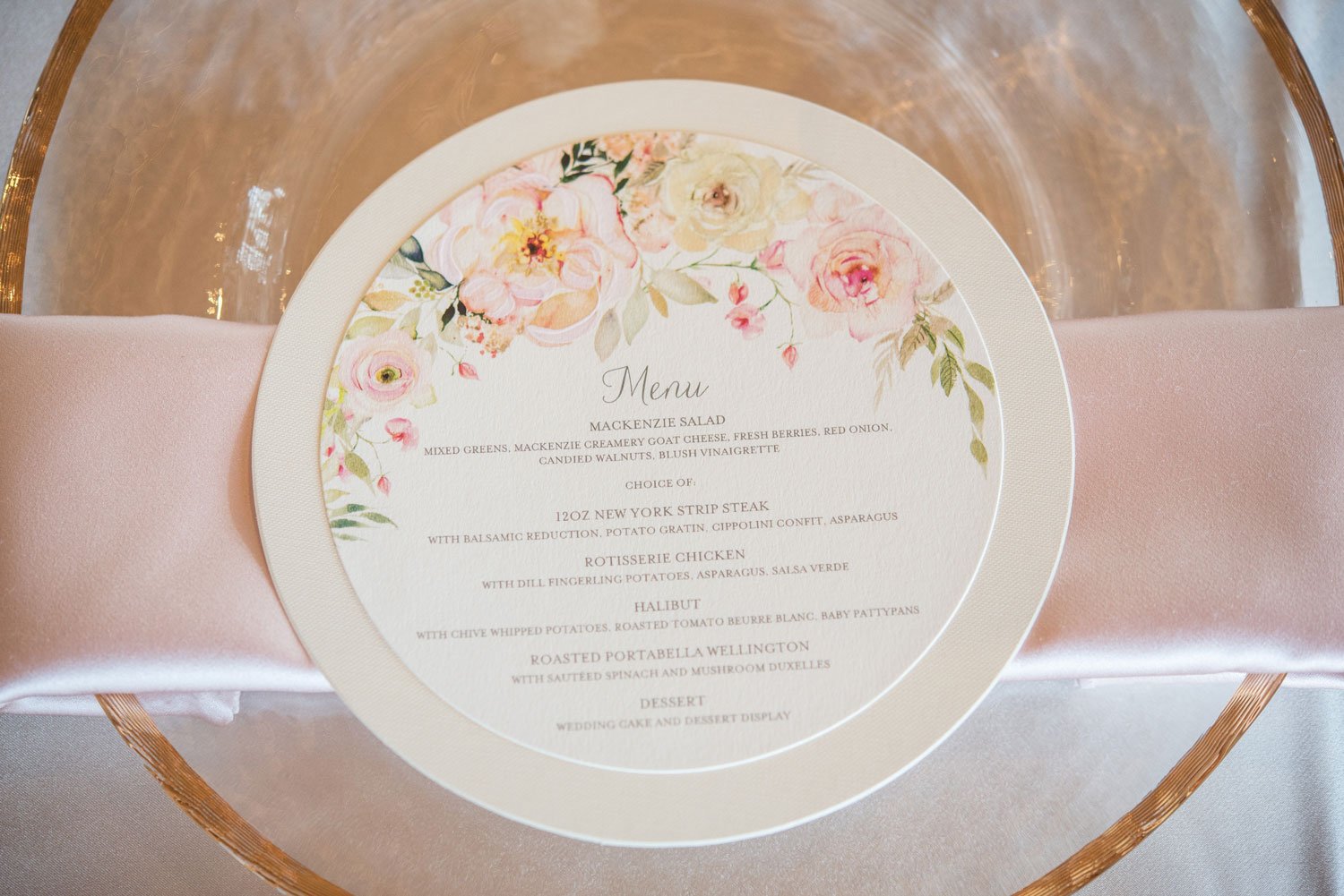 Circular Floral Menu