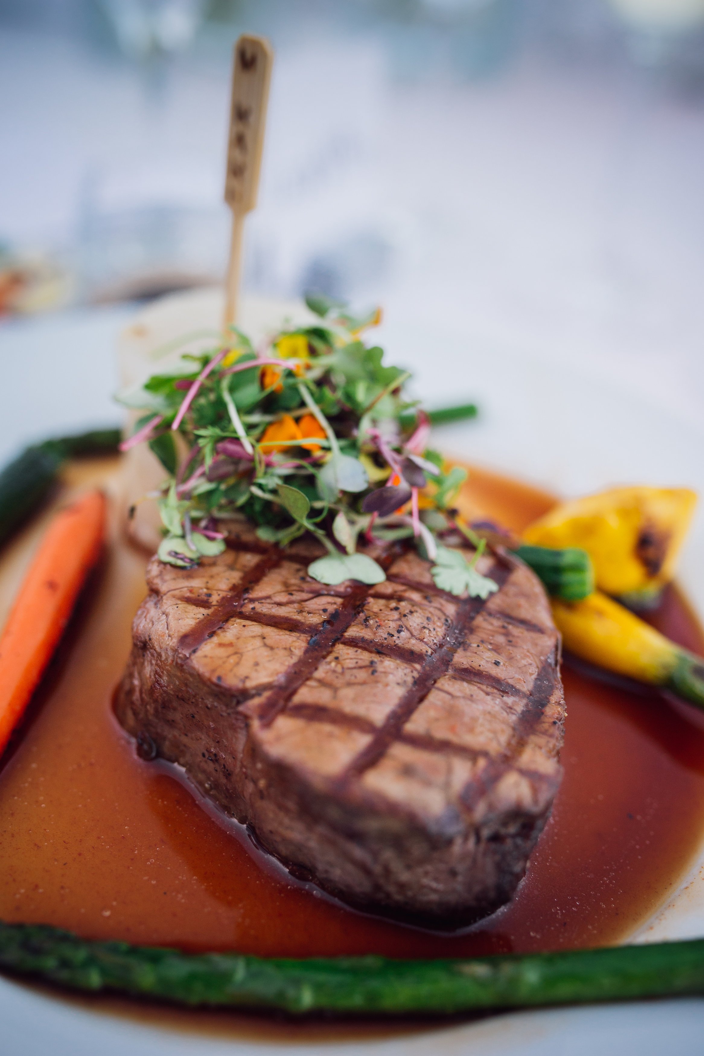 Filet Mignon Main Entrée with Asparagus