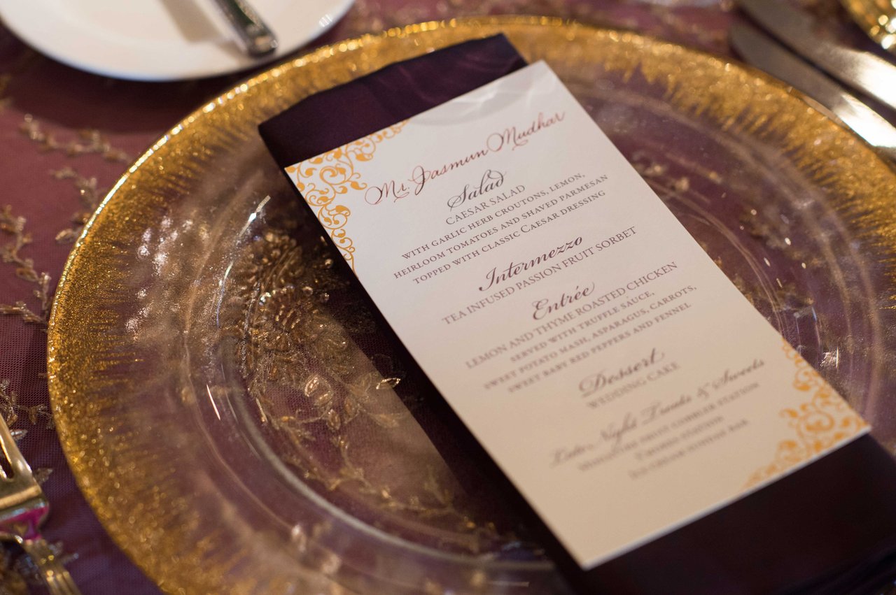 Gold-Decorated Menu