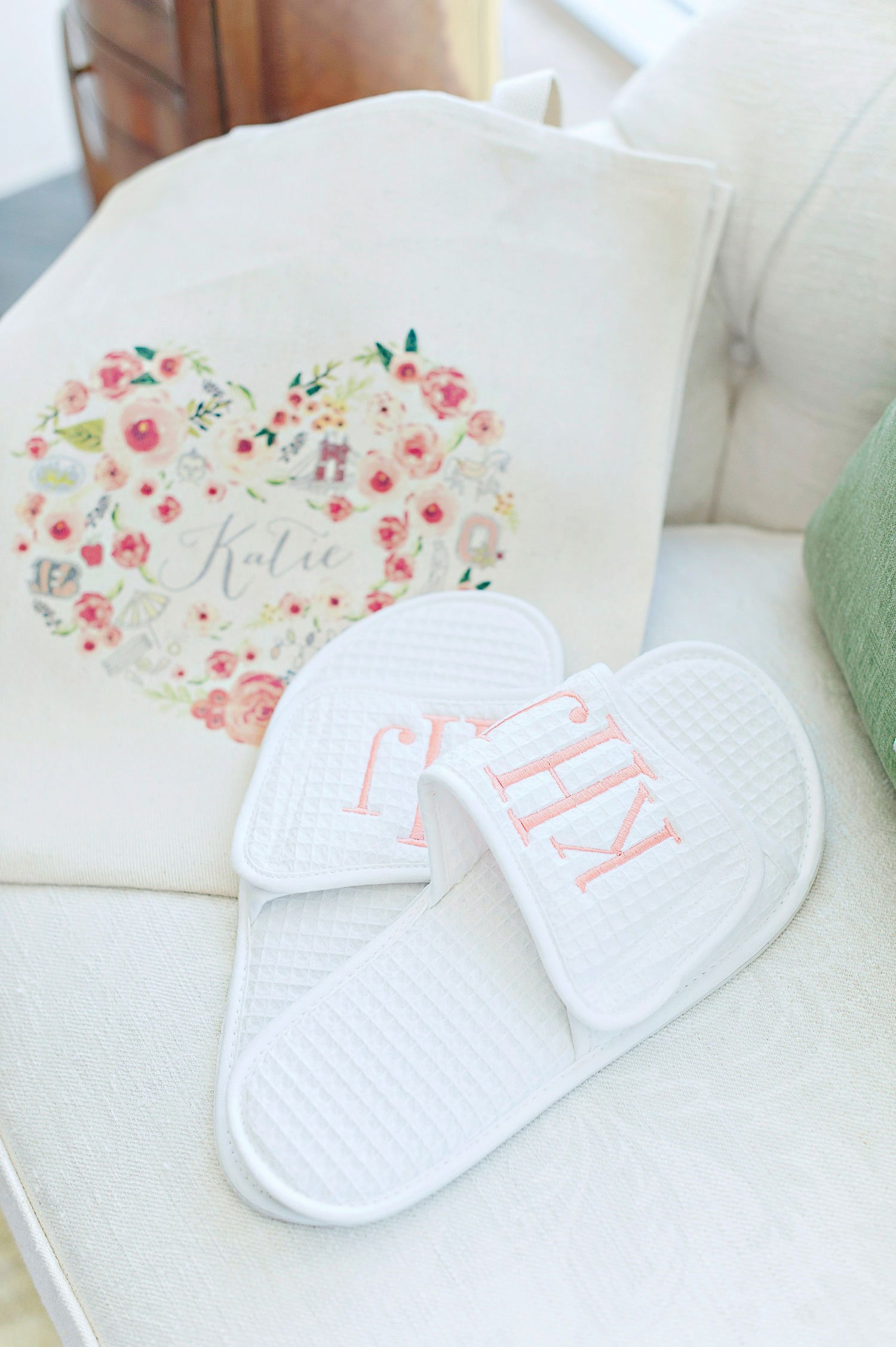 Monogrammed Slipper Gift