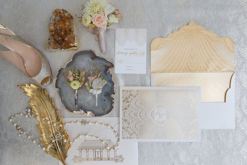 Gilded Invitation & Accessories