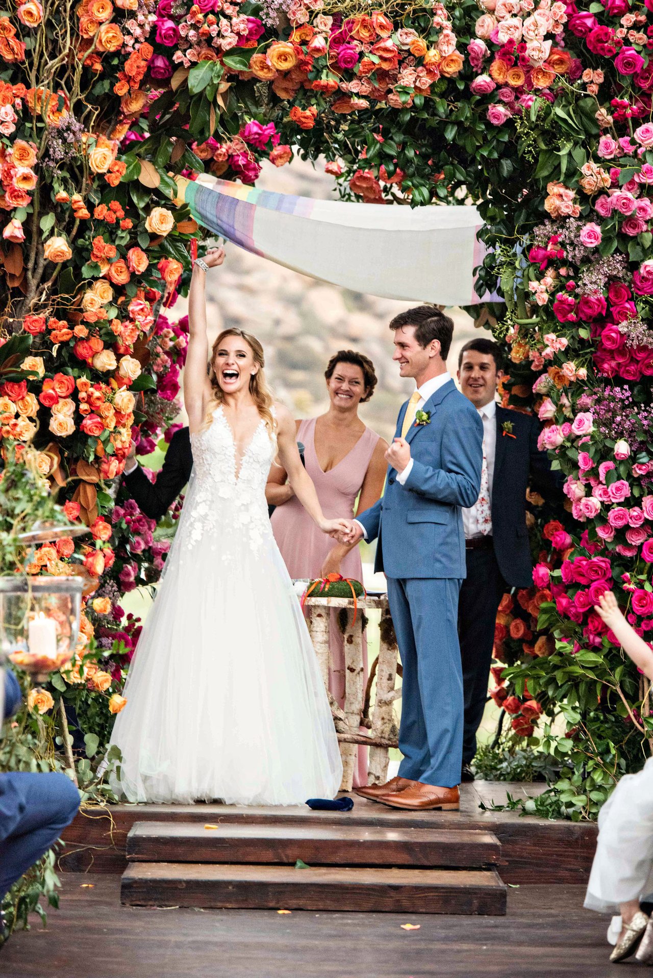 Colorful Bohemian Ceremony Décor