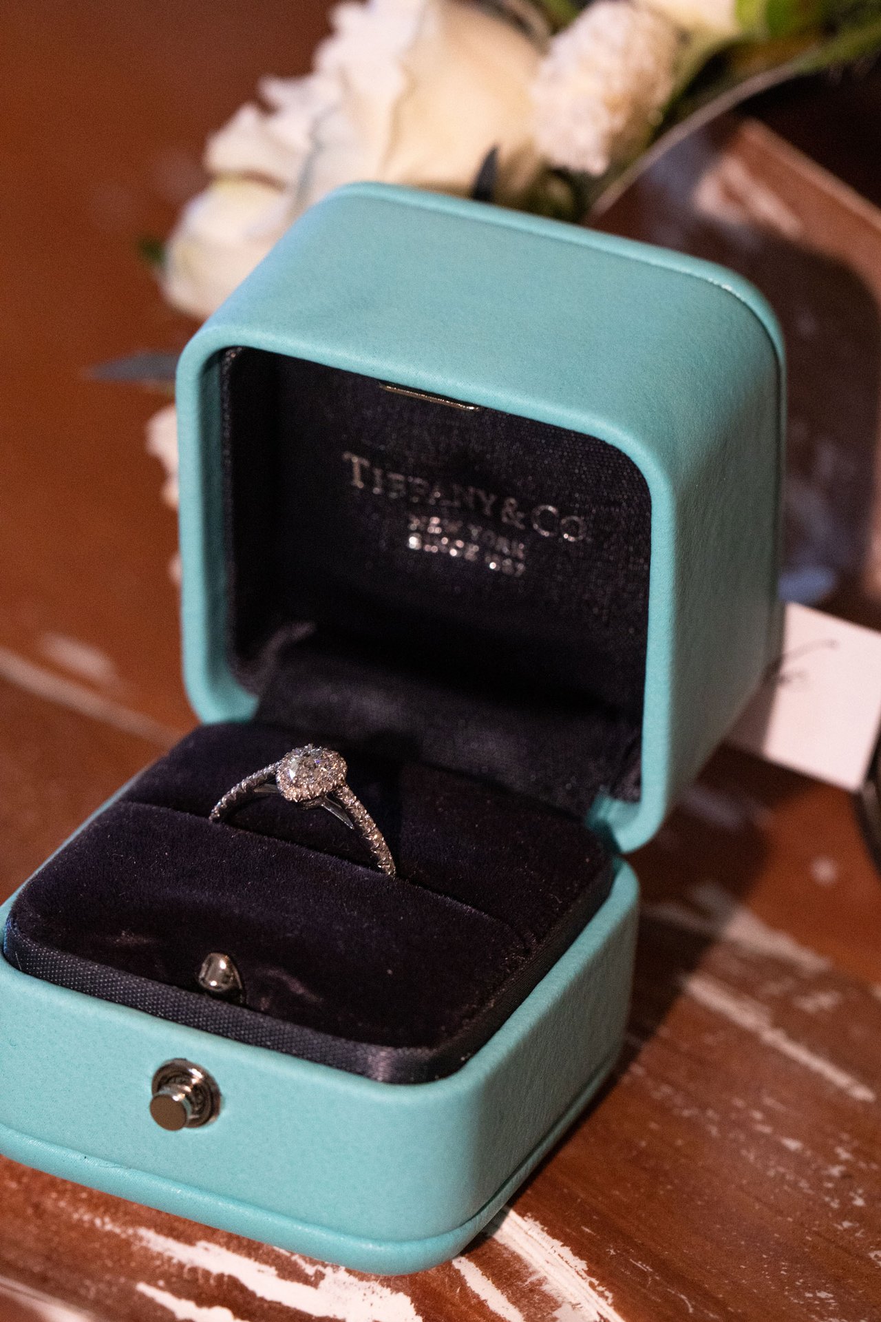 Engagement Ring in Tiffany Box