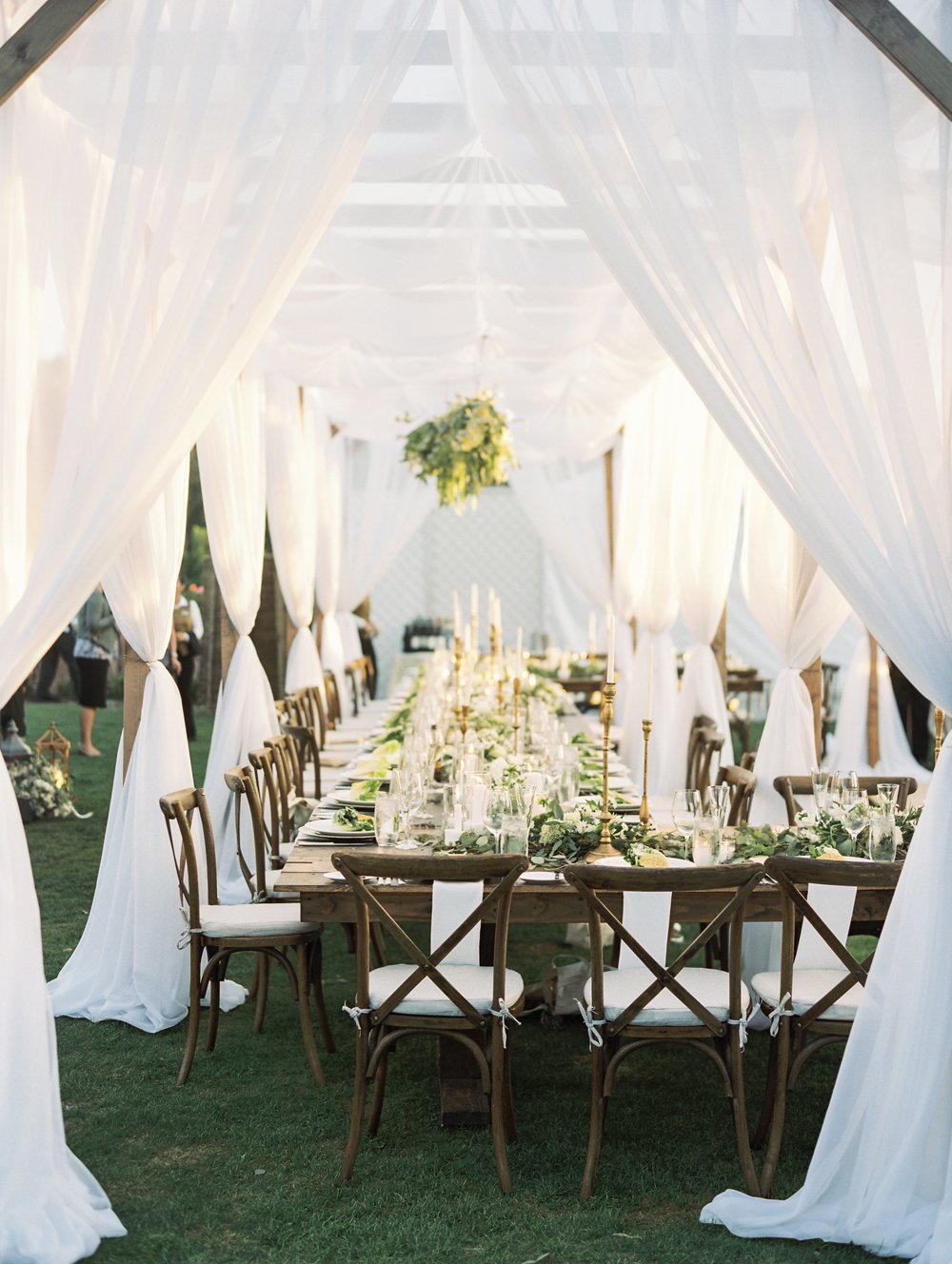 Long Head Table Under Canopy