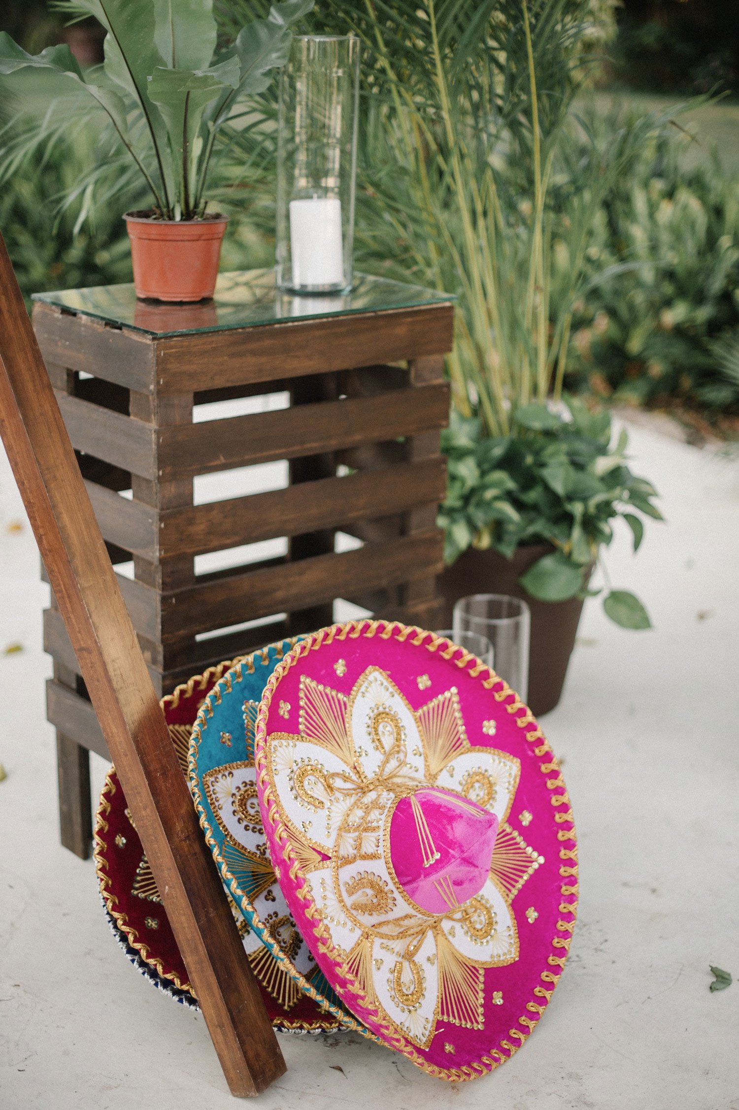 Colorful Sombreros at Photo Booth