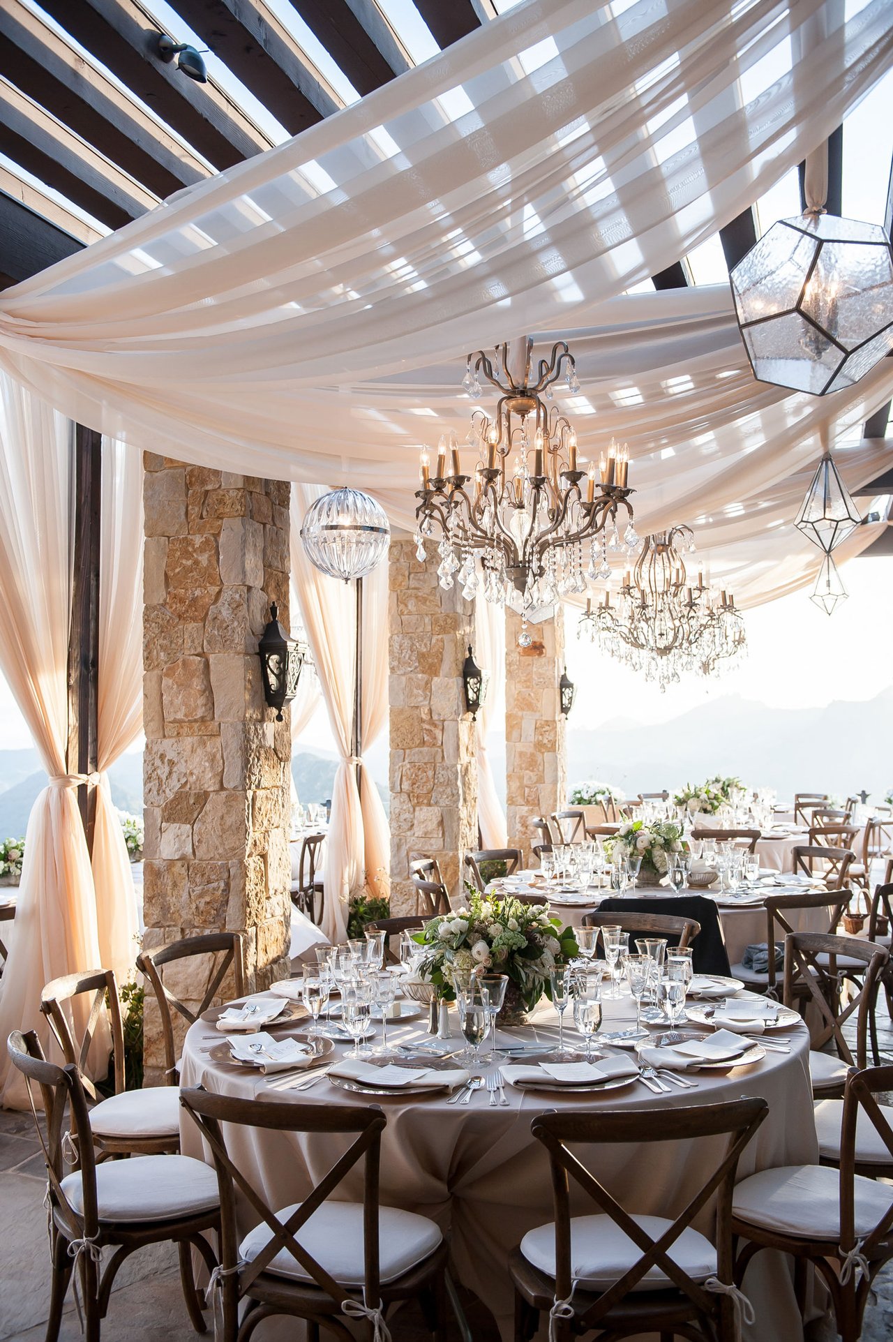 Refined Rustic Reception with Views