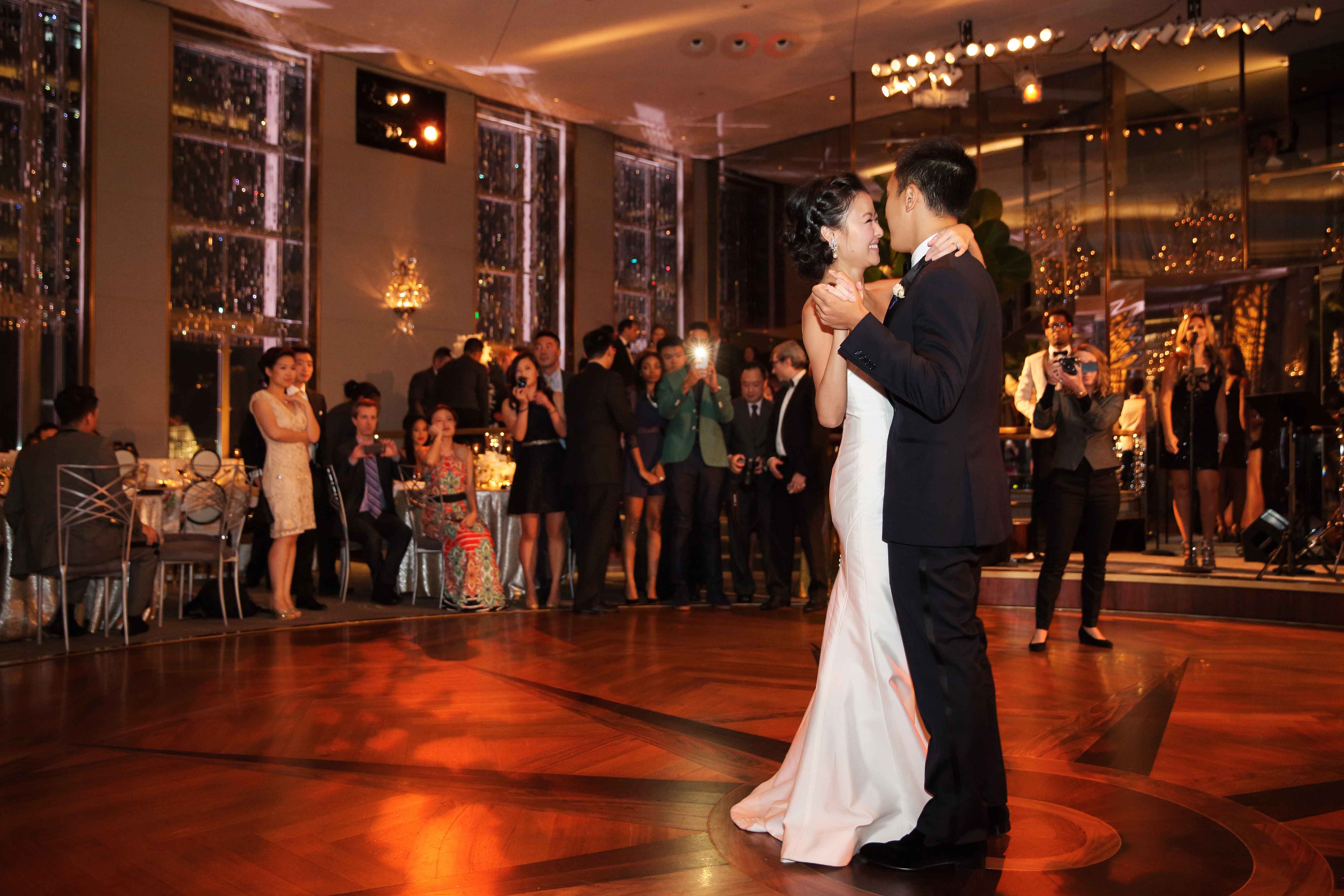 Couple's First Dance in Center of Dance Floor