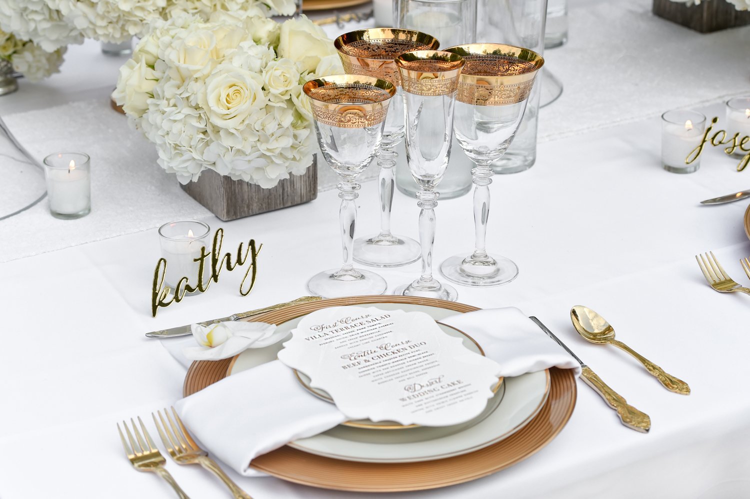 Place Setting with Gold Details
