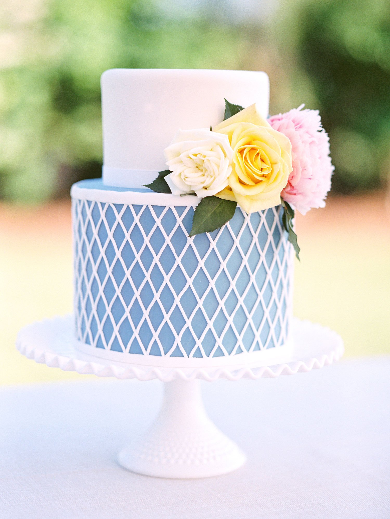 Simple Two Layer Wedding Cake