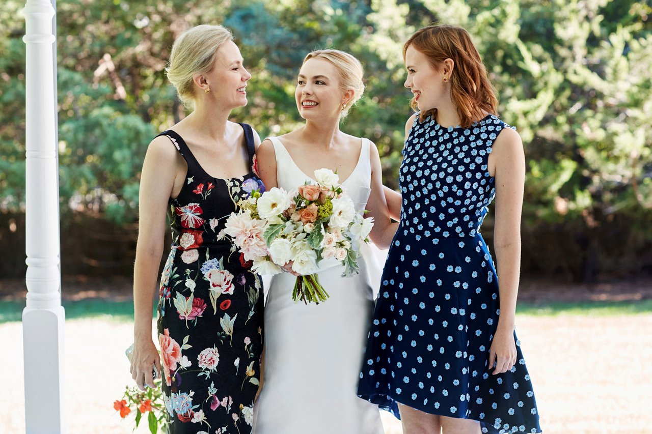Floral-Print Mother of Bride Dress