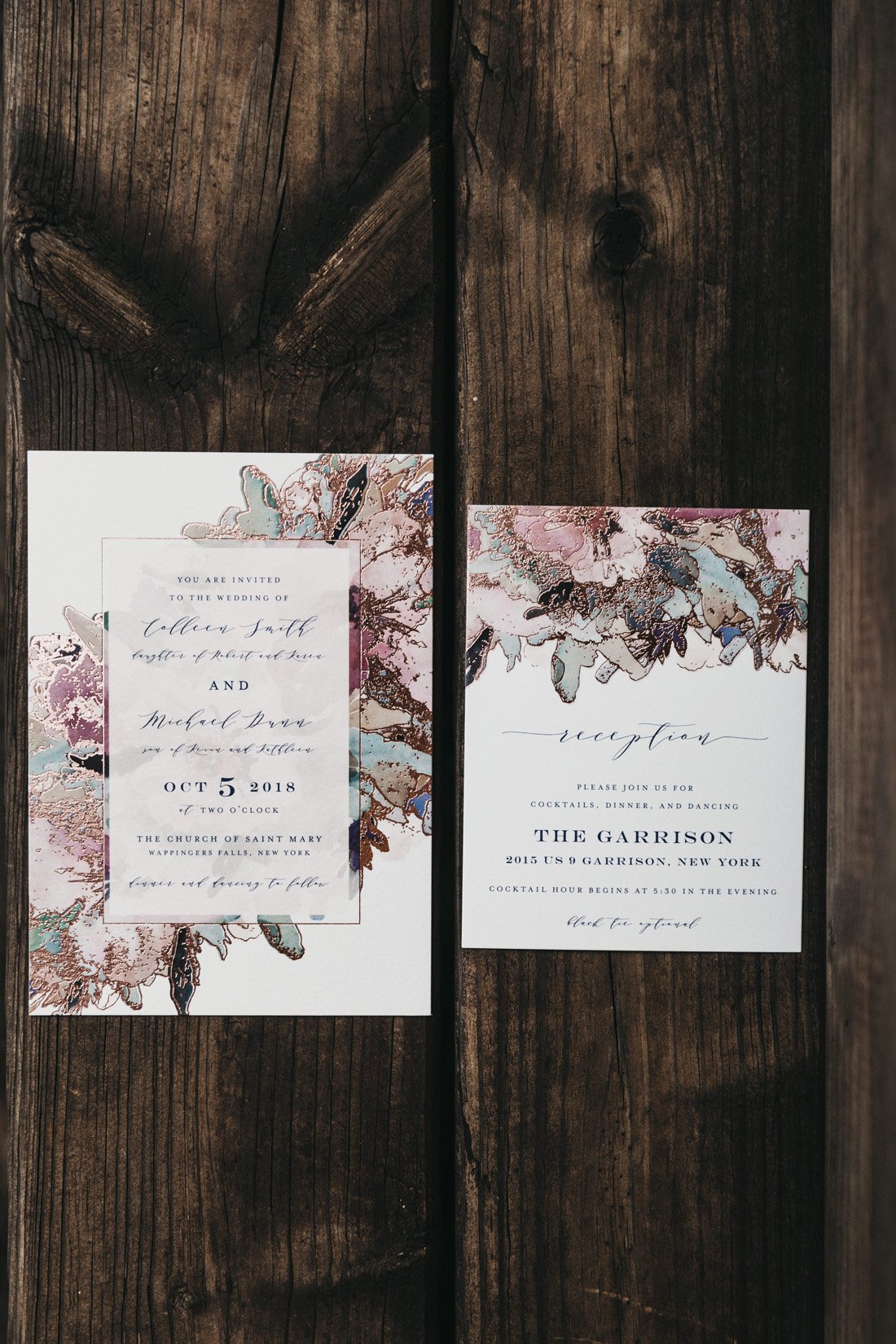 Modern Floral Invitations