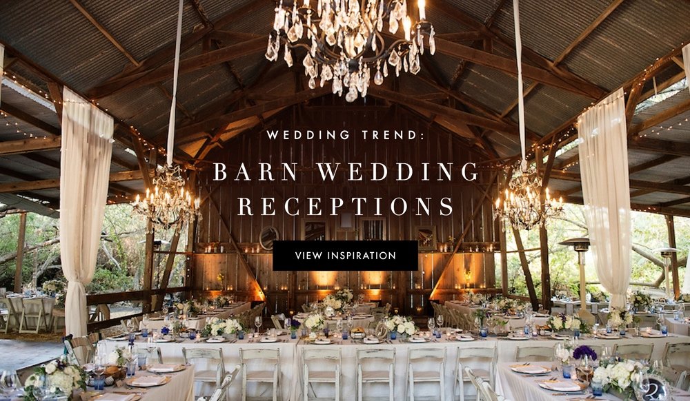 Beautiful, Rustic & Elegant Barn Wedding Receptions