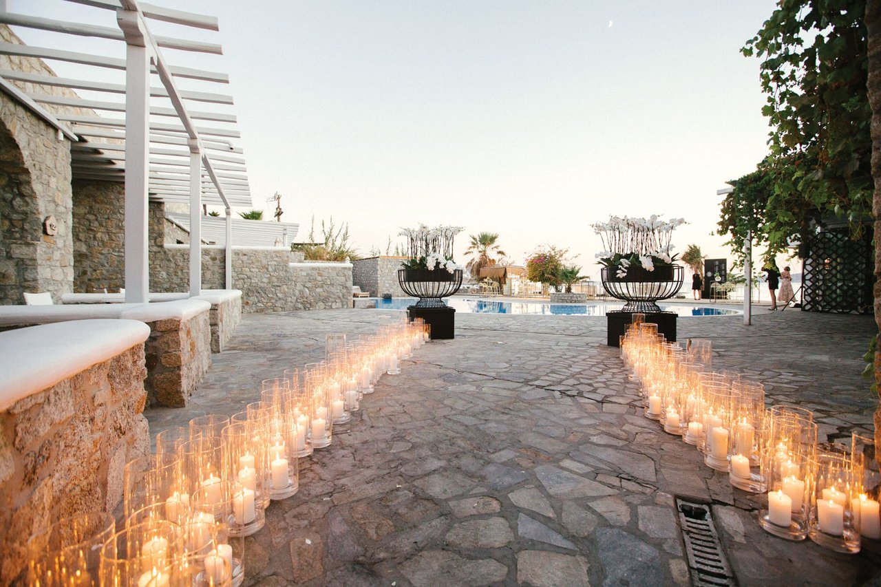 Poolside Cocktail Hour with Candles