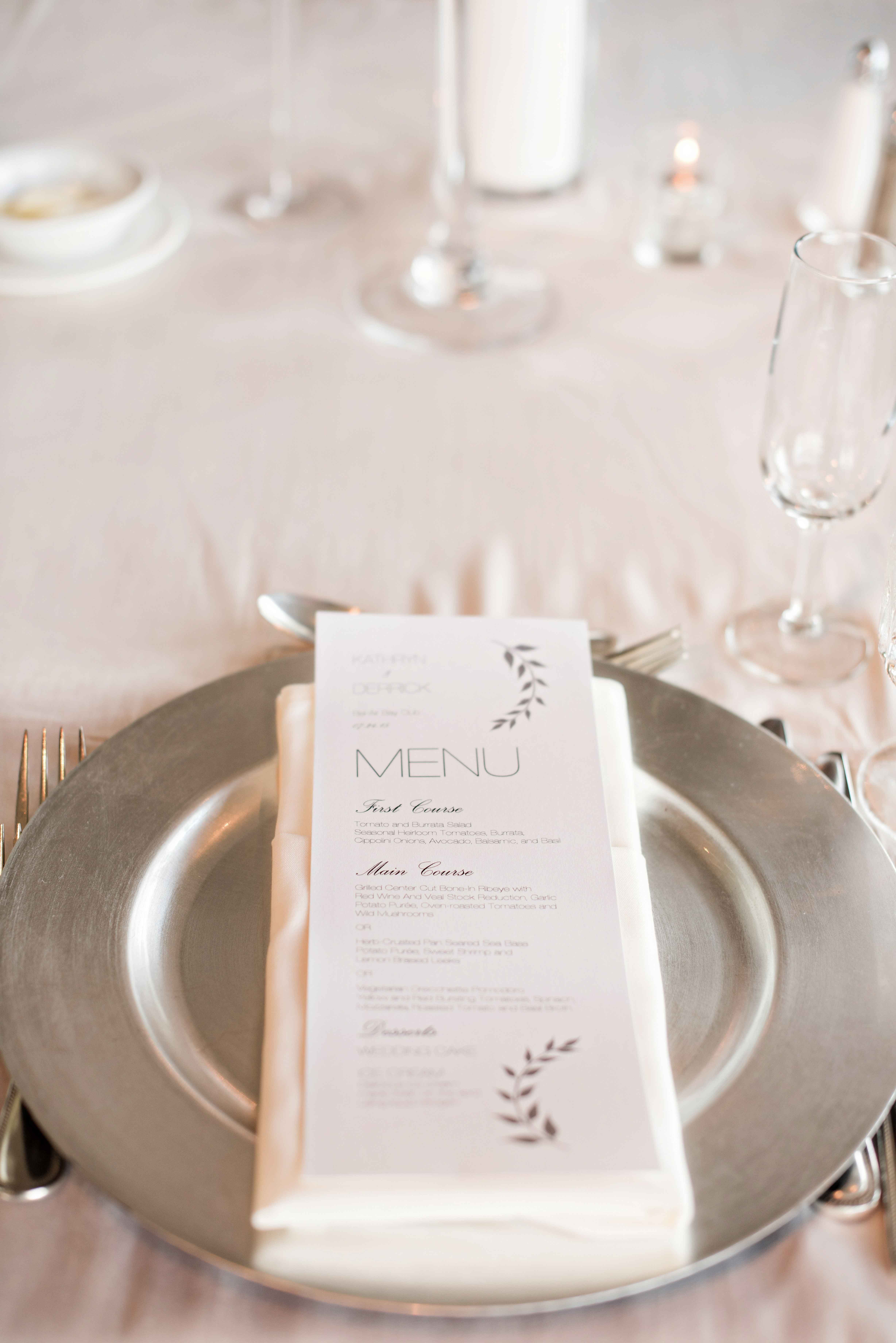Simple, Modern Dinner Menu Design