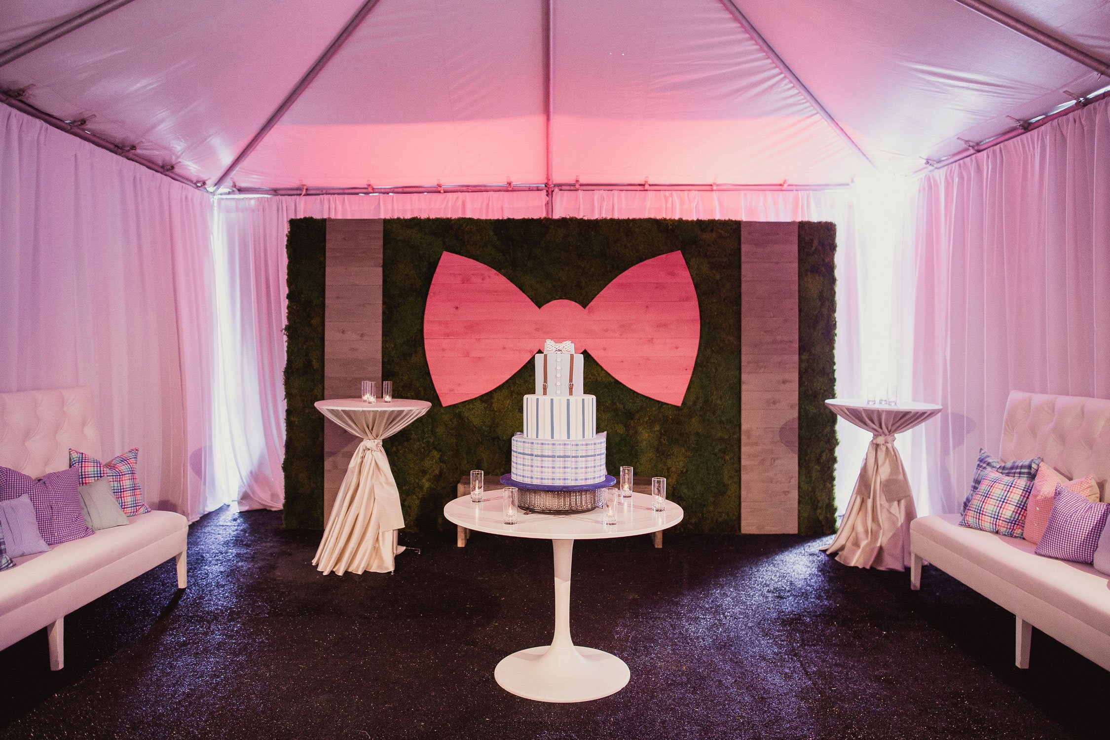 Preppy-Themed Reception Area