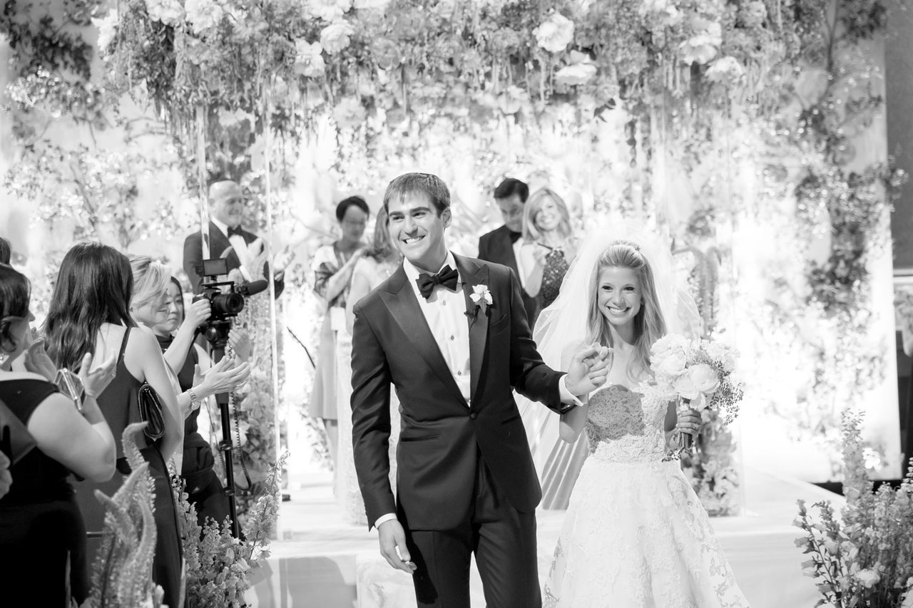 Couple's Recessional After Wedding