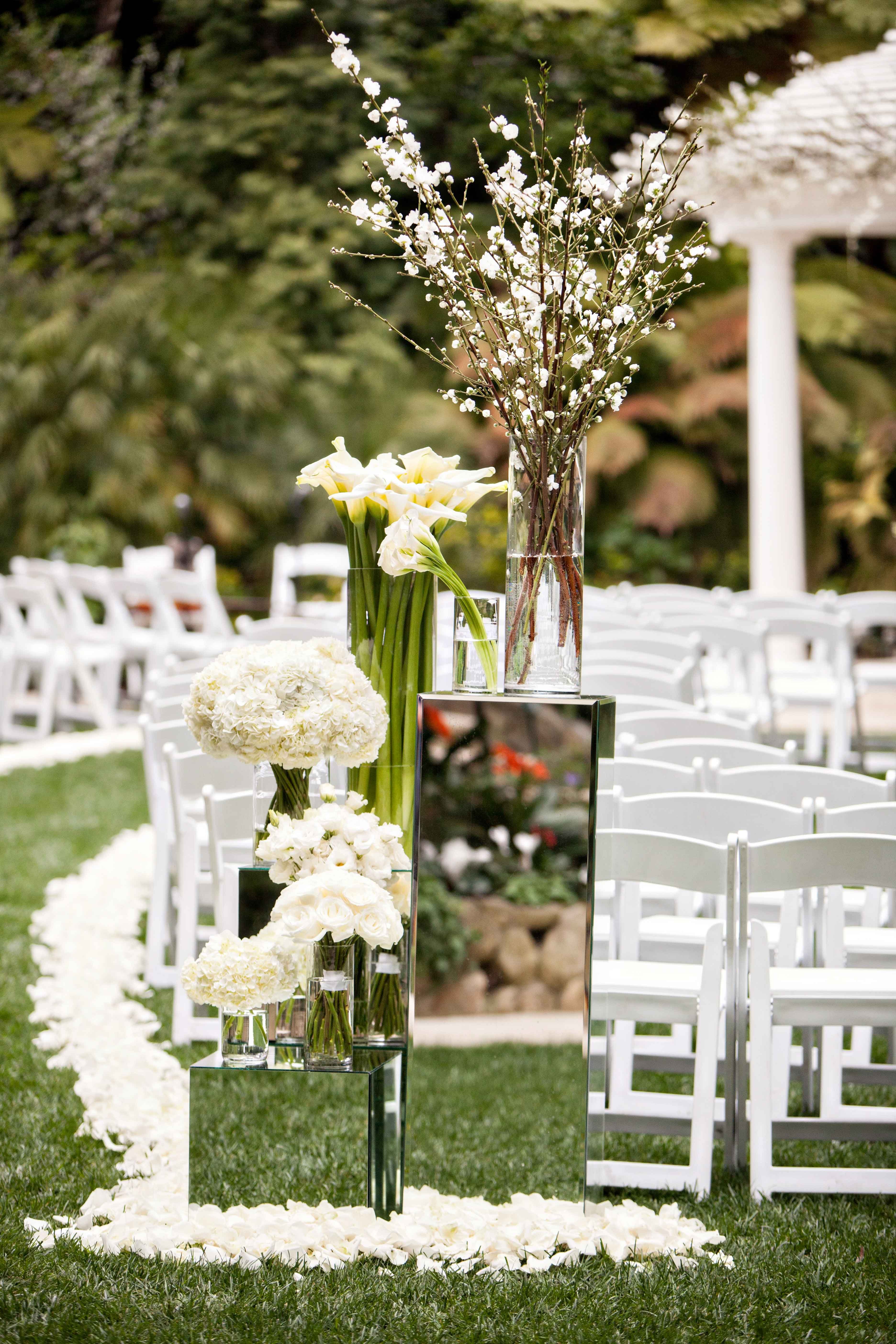 Mirror Risers at Lawn Ceremony