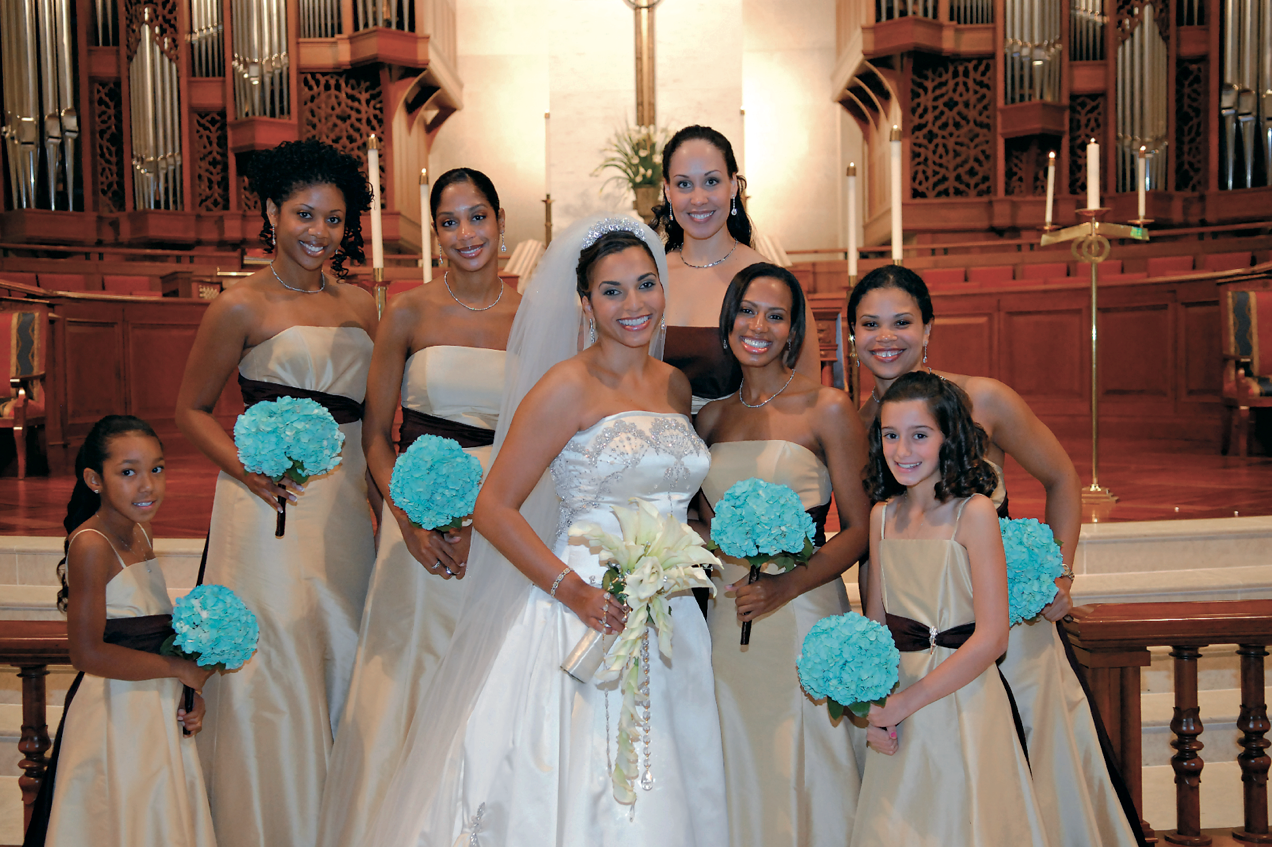 Church Wedding Bridal Party