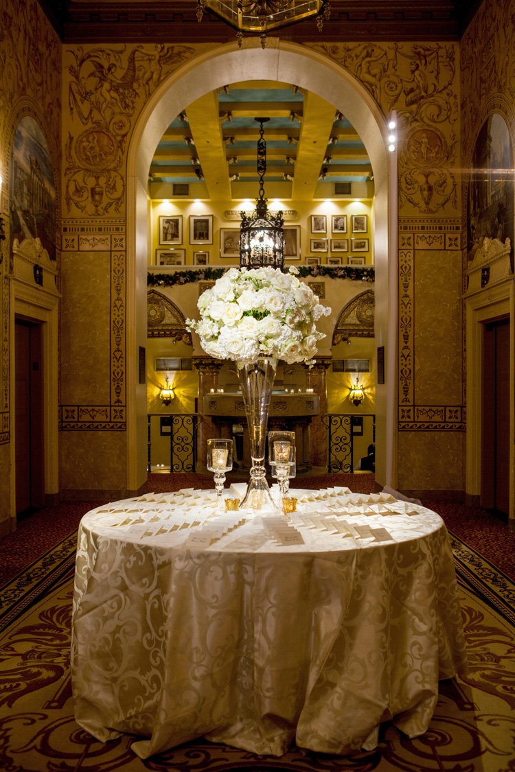 Escort Card Table in Opulent Room