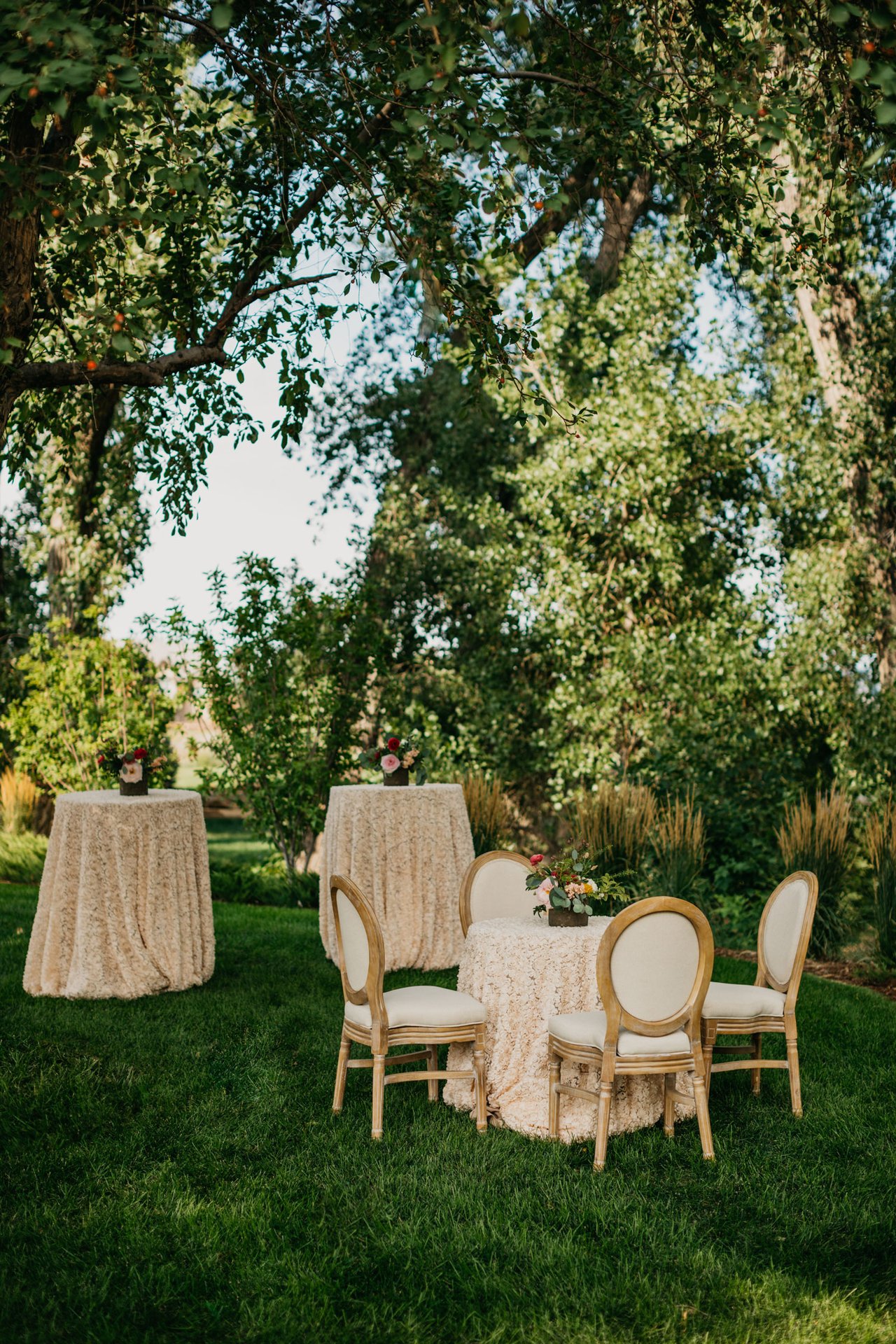 Cocktail Hour Set Up in Garden