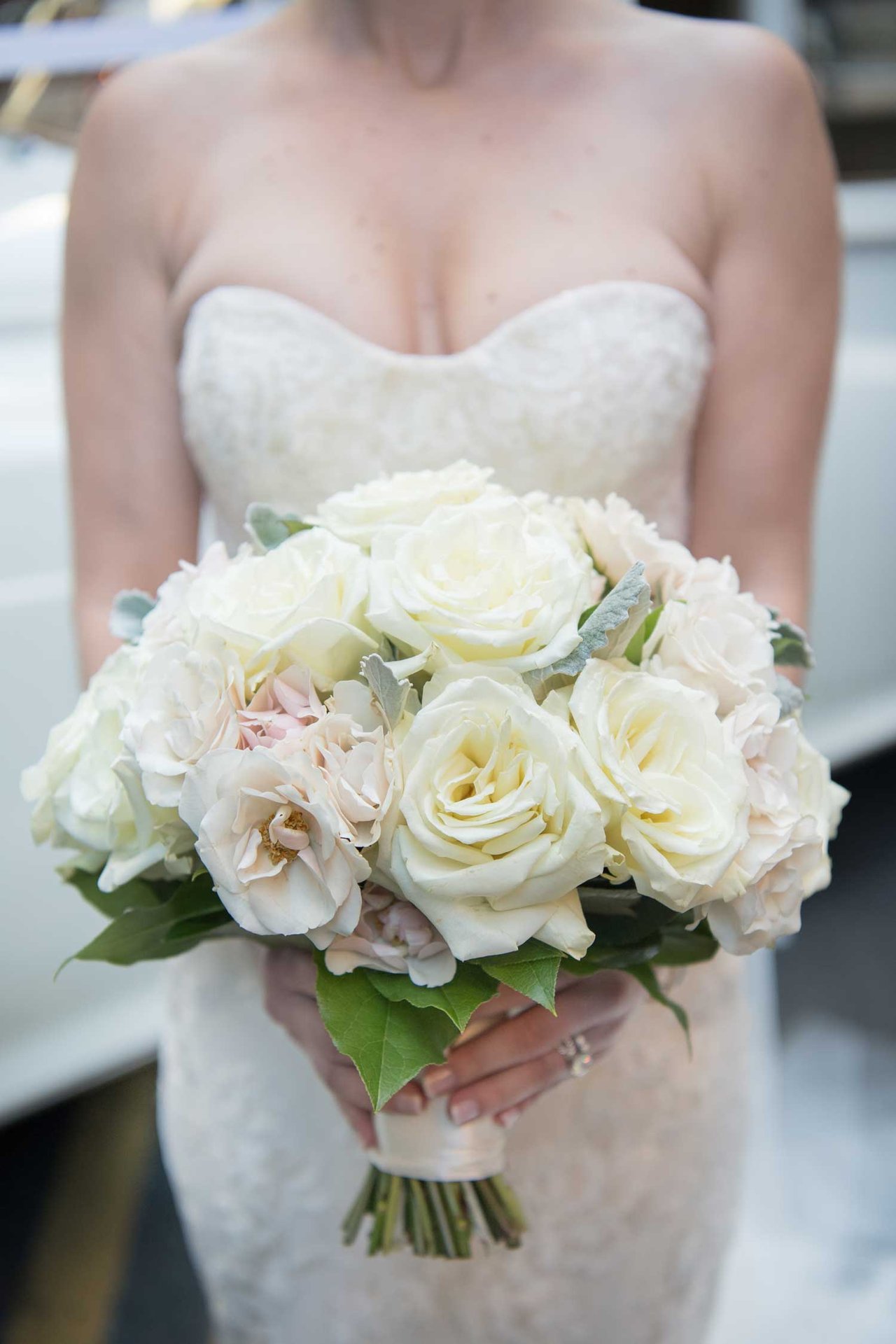 Bridal Bouquet of Ivory Roses