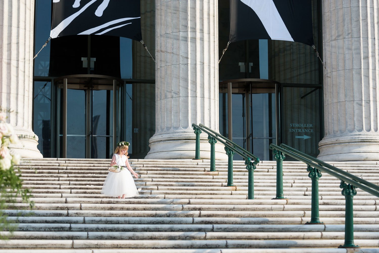 Flower Girl on Field Museum Steps