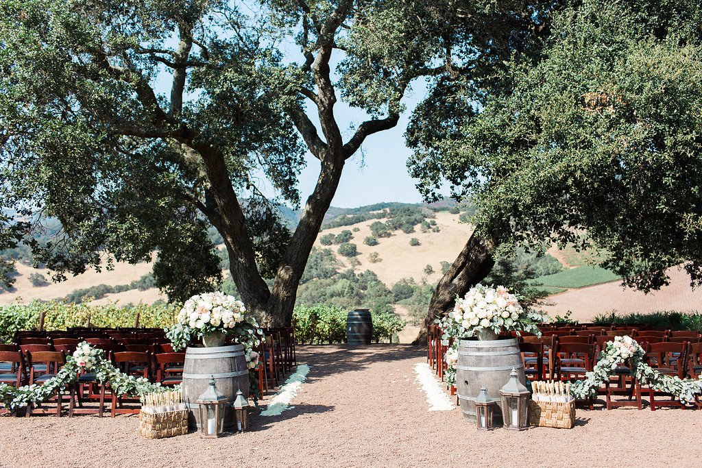 Outdoor Rustic Winery Ceremony Space