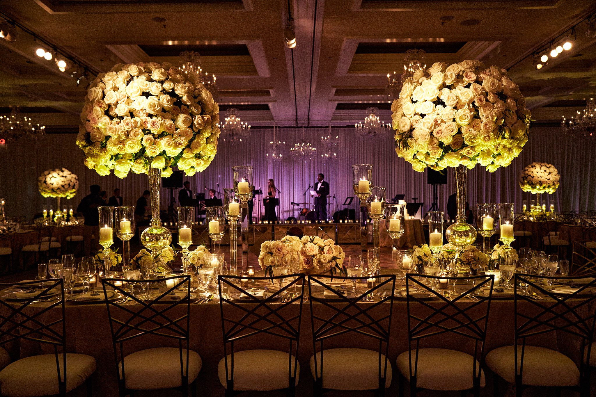 Reception Table in Front of Dance Floor