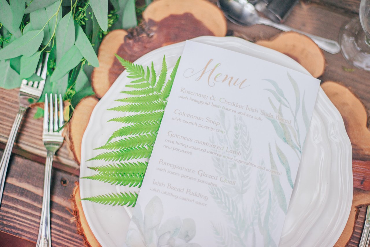 Rustic Table Setting with Celtic Menu