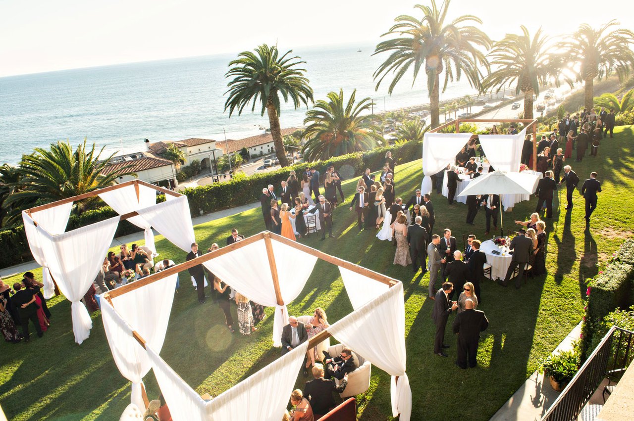 Guests Enjoying Ocean-View Cocktail Hour