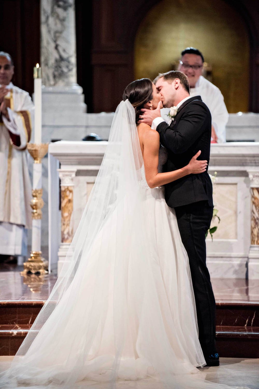 Kiss After Catholic Ceremony
