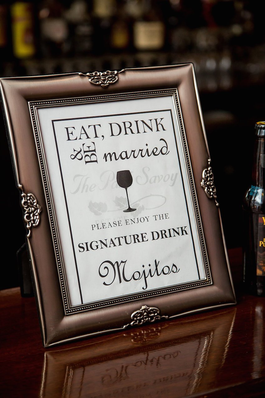 Elegant Bar Sign in Frame