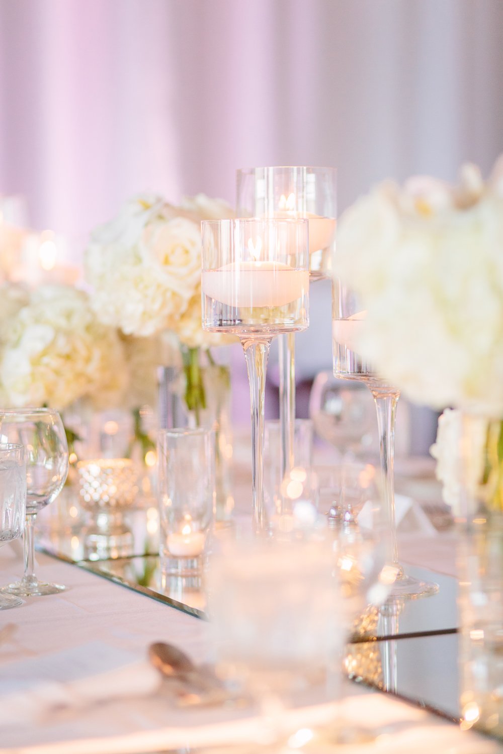 Stemmed Glass Floating Candles