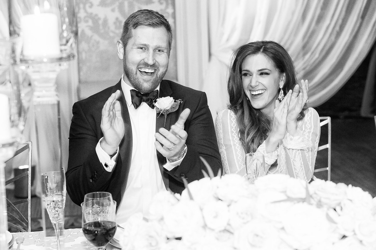 Couple Clapping During Toasts