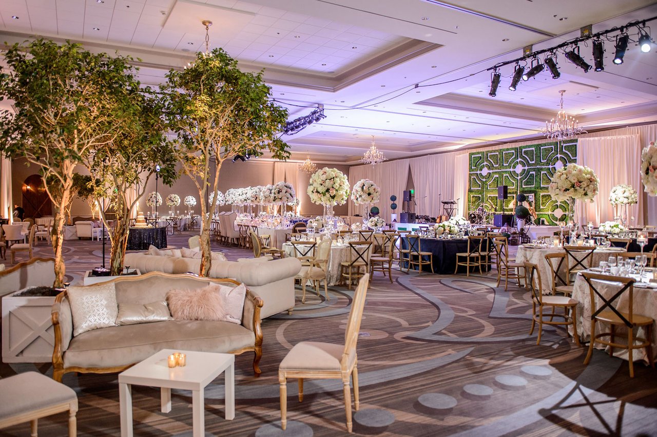 Wedding Reception with Live Trees