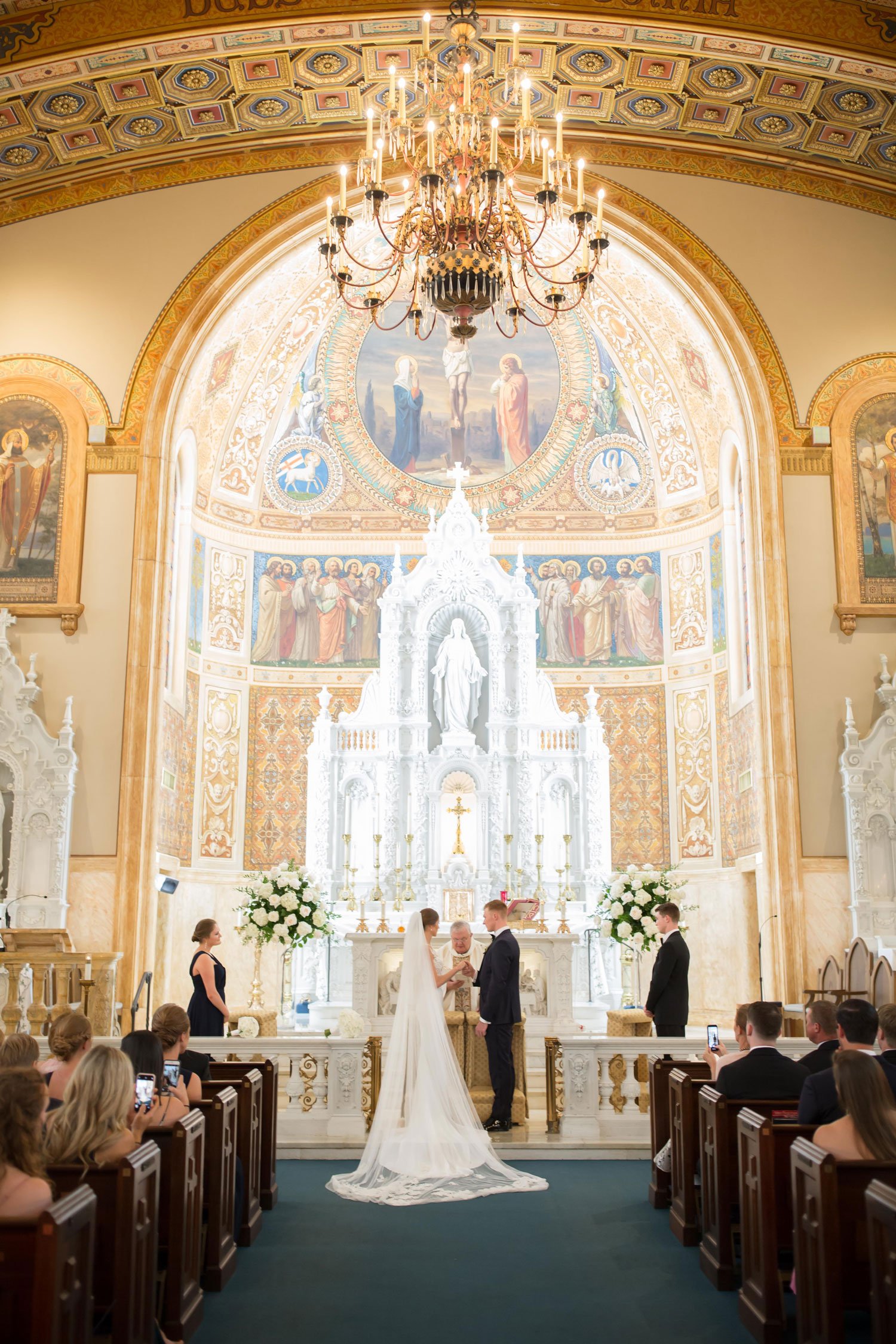 Church Ceremony with Chandelier