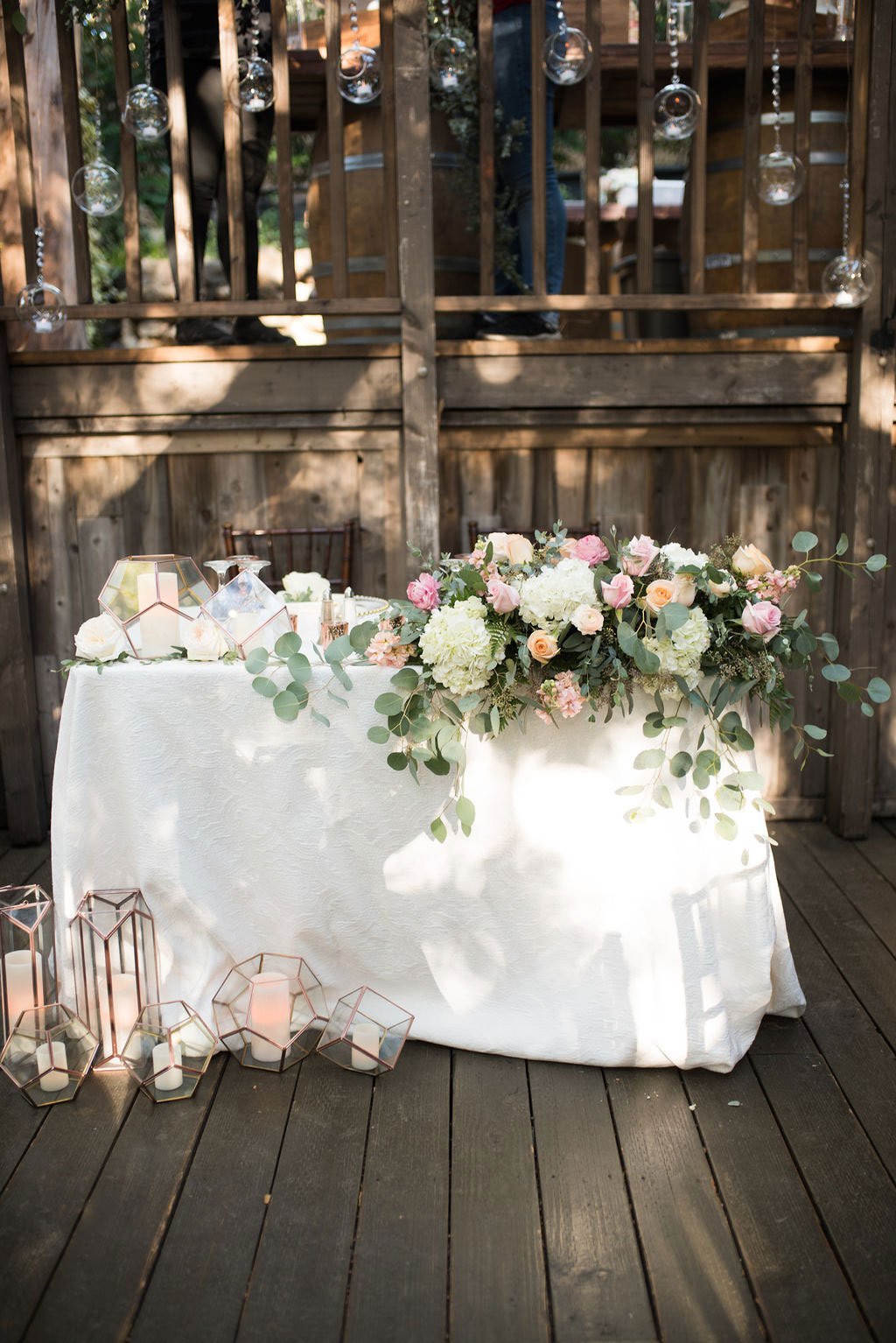 Sweetheart Table at Rustic Outdoor Wedding