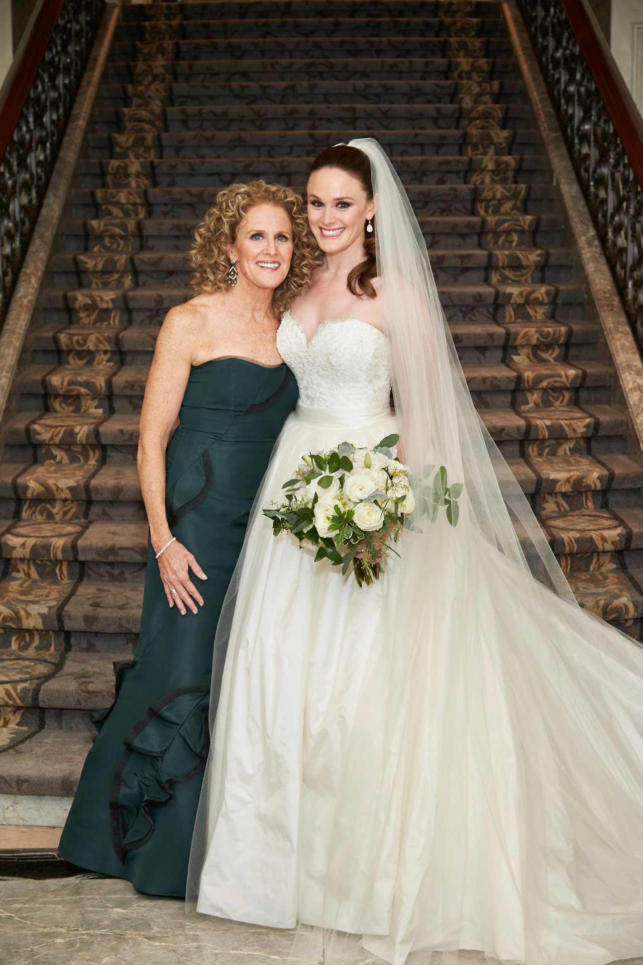 Mother of Bride & Daughter in Strapless Gowns