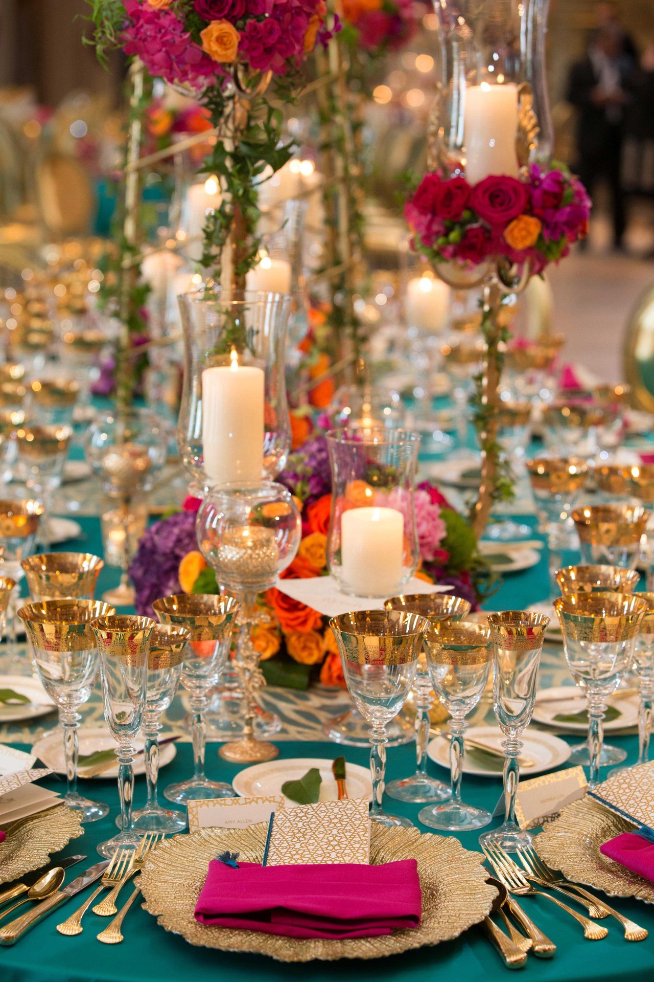 Bold and Colorful Table Setting