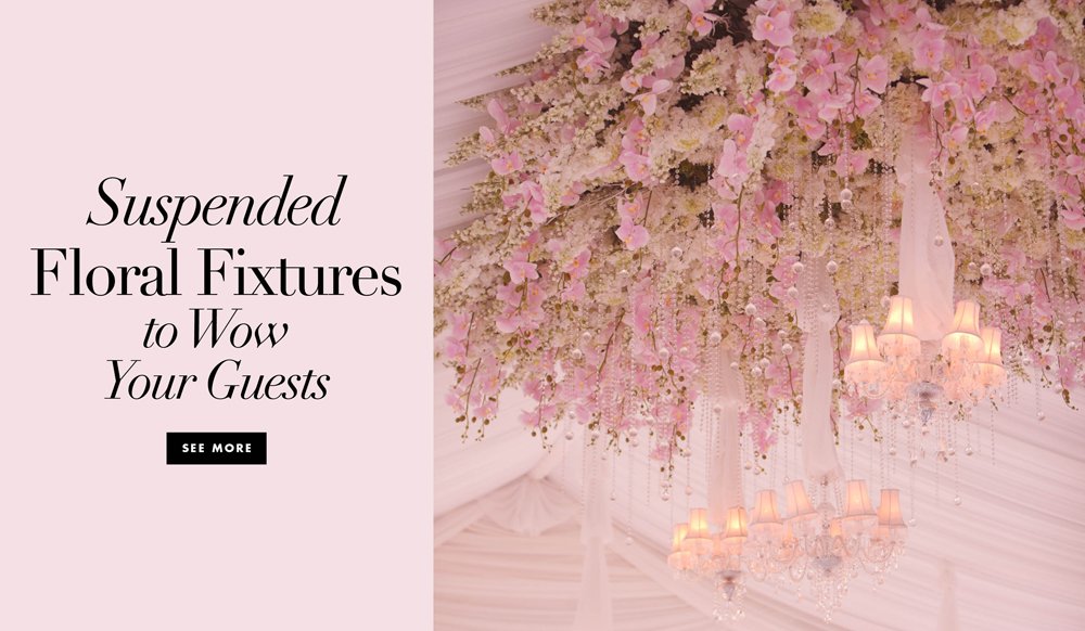 Suspended Floral Fixtures to Wow Your Wedding Guests