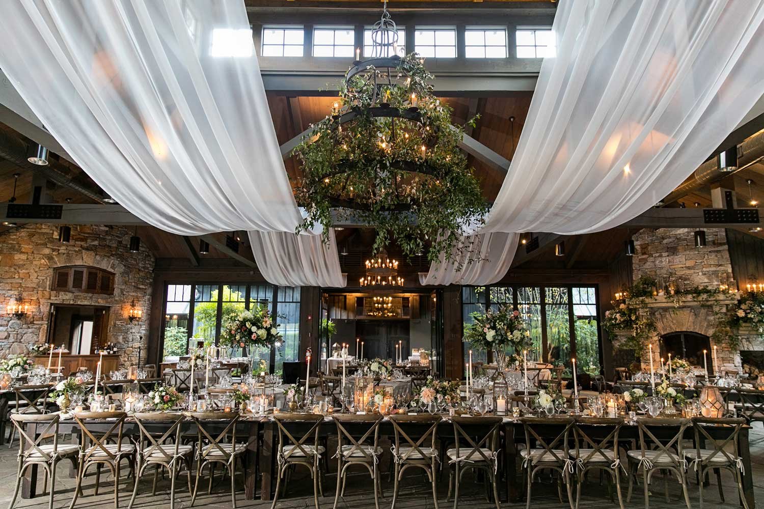 Rustic-Elegant Venue with Drapery