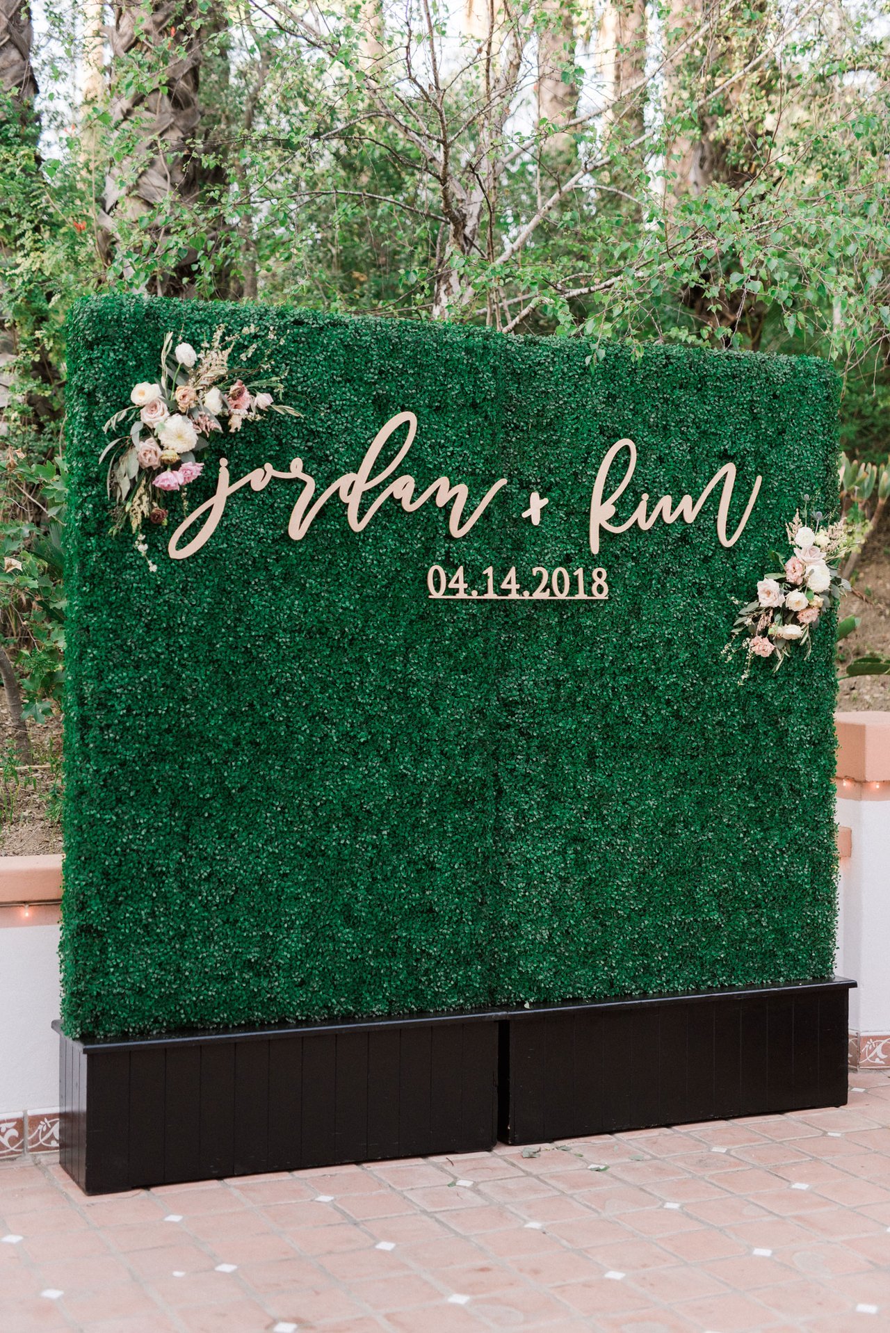 Photo Booth Hedge Wall Backdrop