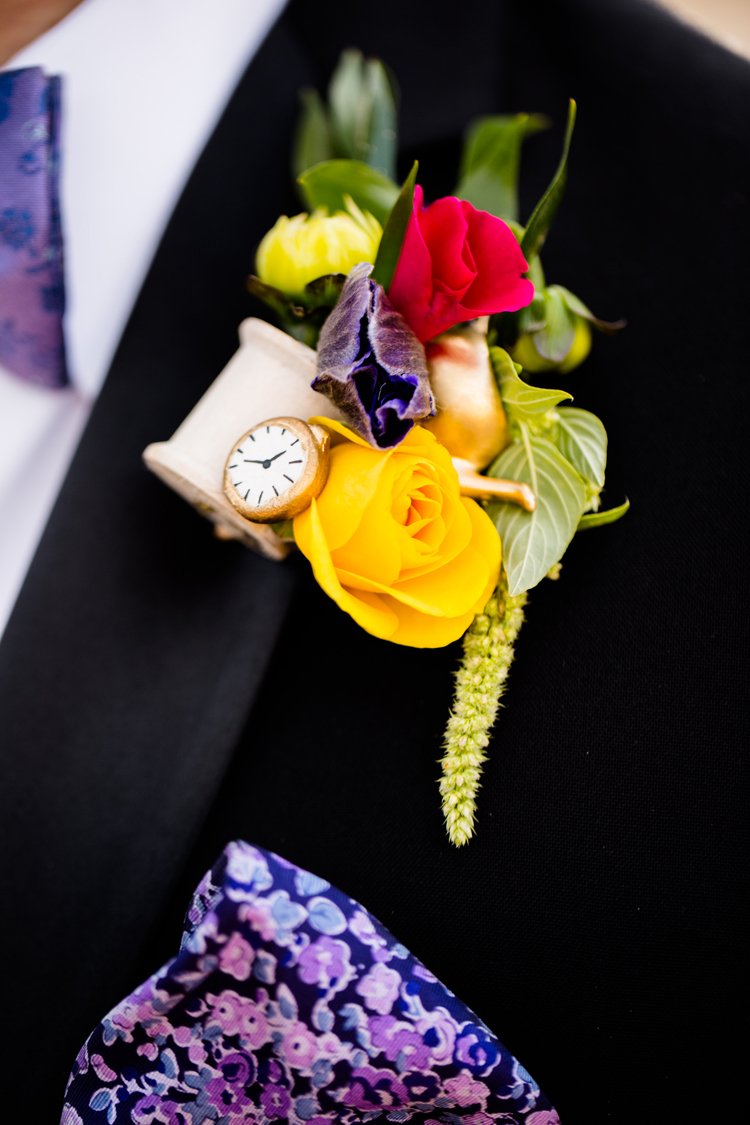 Unique Boutonniere with Trinkets