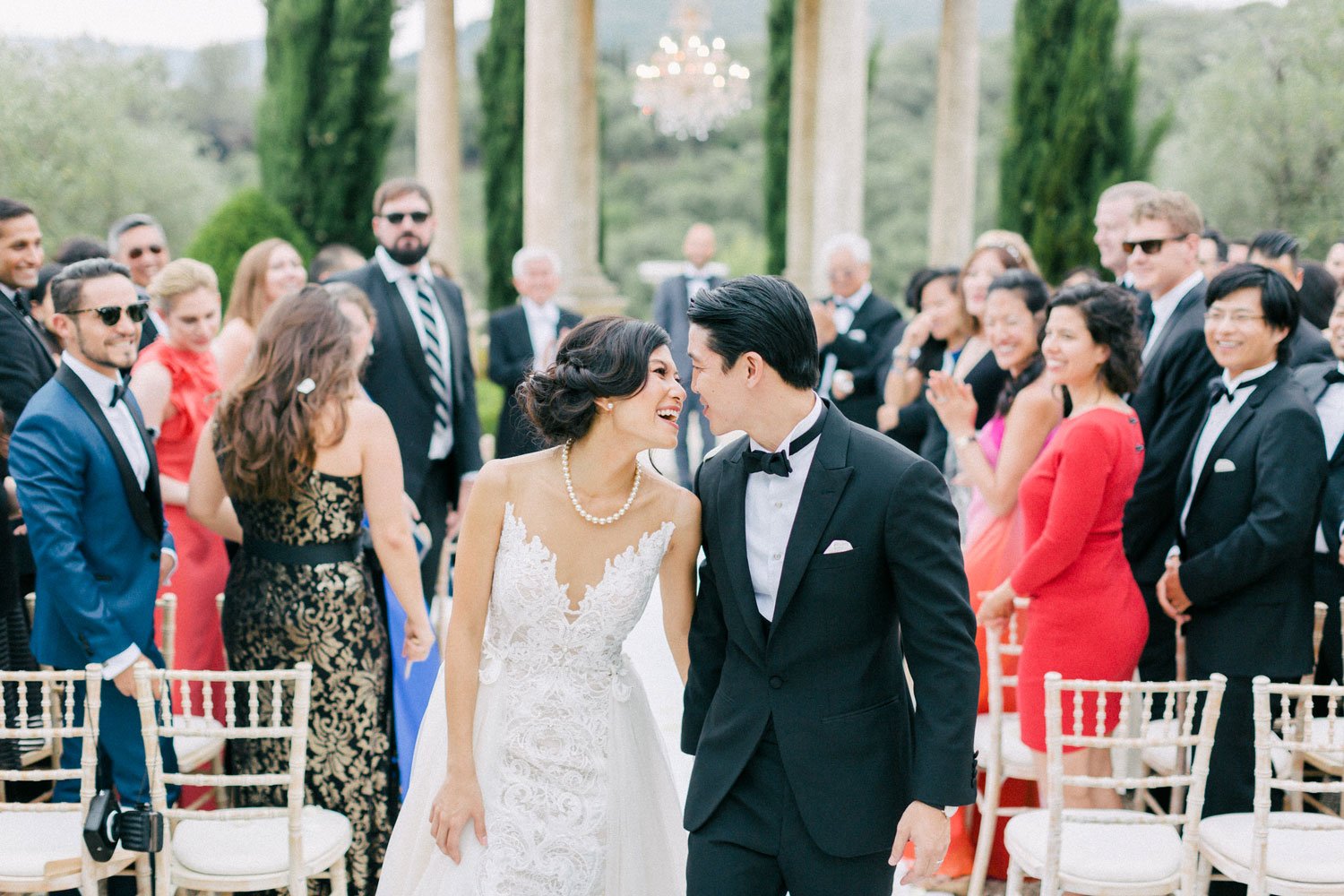 Ceremony Guests Look Back at Couple