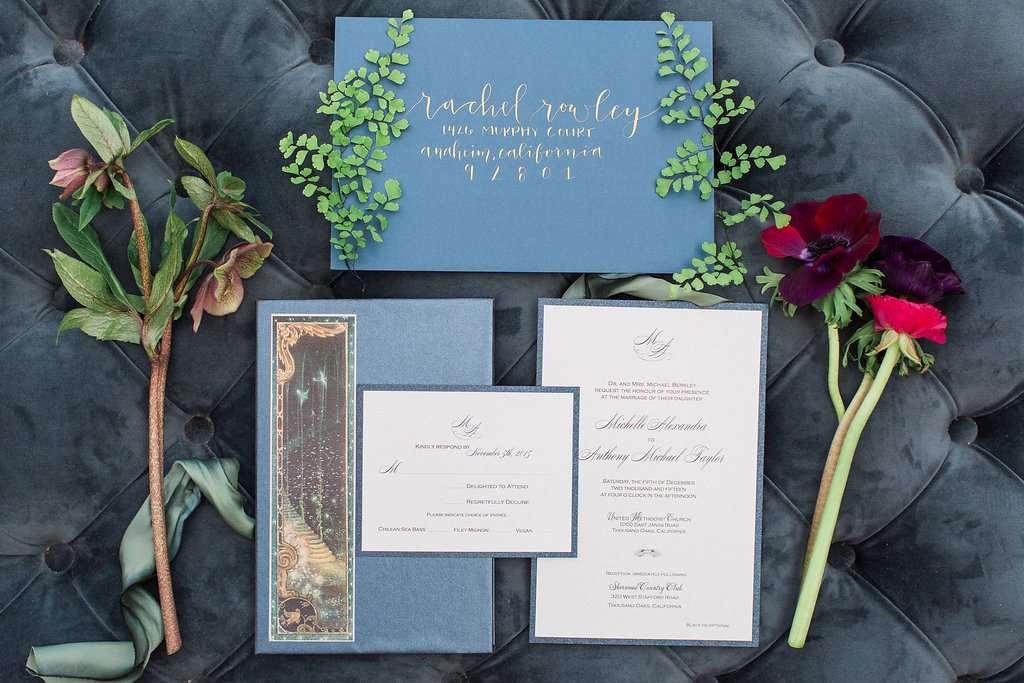 Blue-and-Cream Invitation Suite