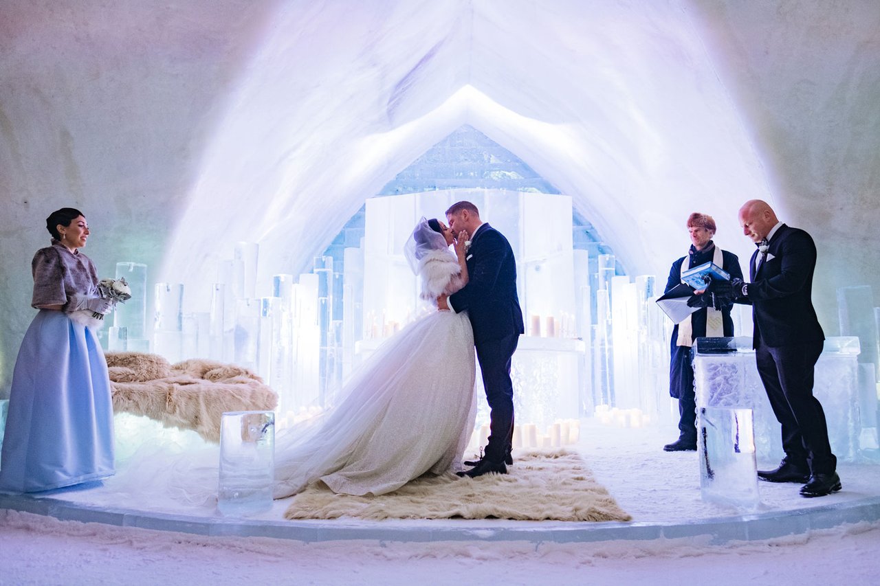 Wedding Ceremony in Ice Castle